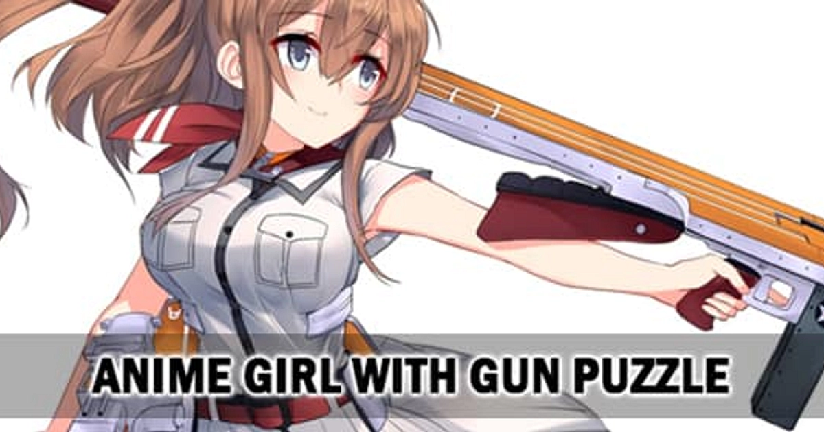 Anime Girl With Gun Puzzle - Free online games on Bgames.com!